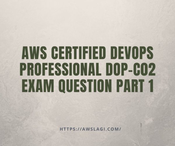 AWS Certified DevOps Professional DOP-C02 Exam Question Part 1